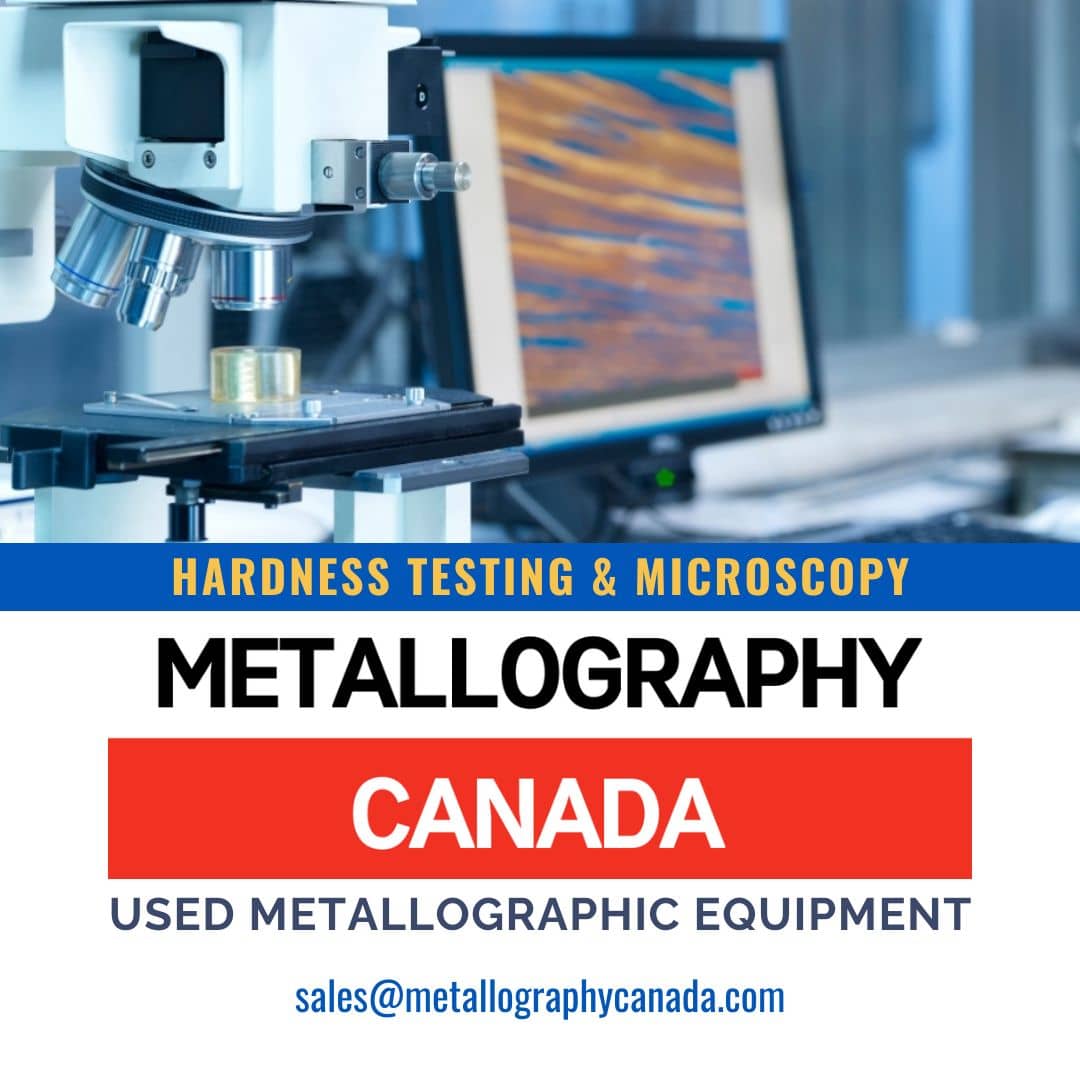 Hardness Testing & Microscopy Used Metallography Equipment ...